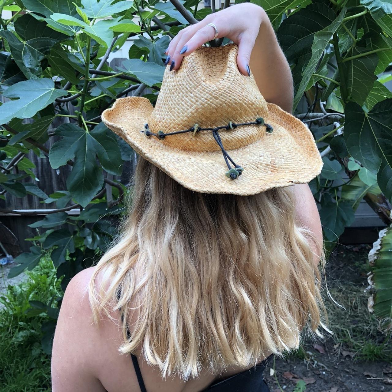 Such a classic straw hat for chillin on the beach or... - Depop