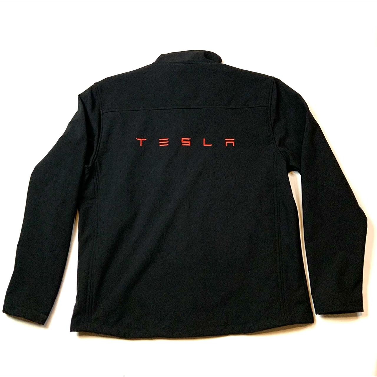 Tesla Service Corp Employee Full Zip Black Jacket... - Depop
