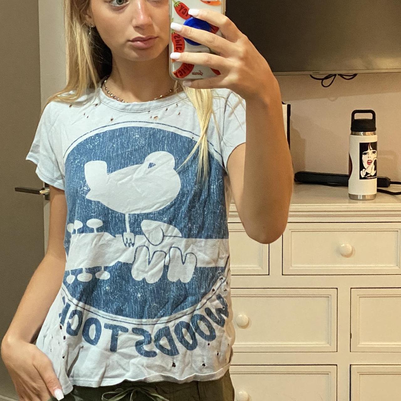 CHASER blue vintage style woodstock tee - Depop