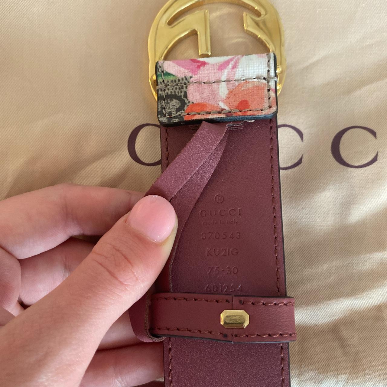 authentic gg floral gucci belt, never worn. perfect... - Depop