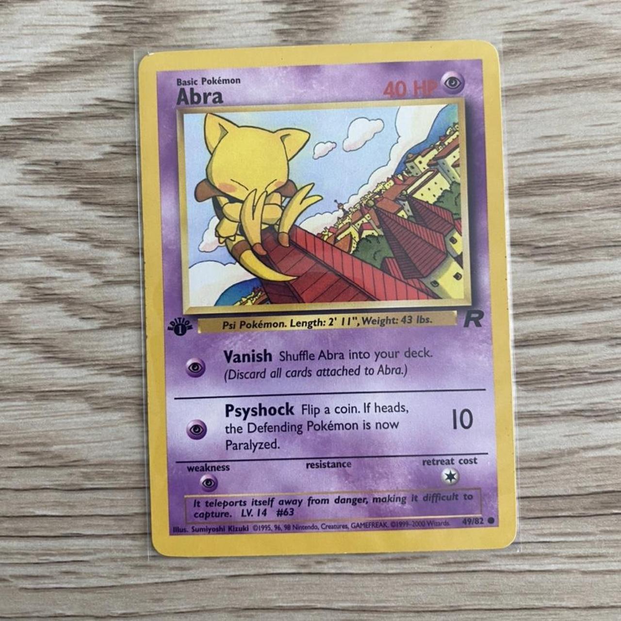 First Edition Abra Psa 8??? - Depop
