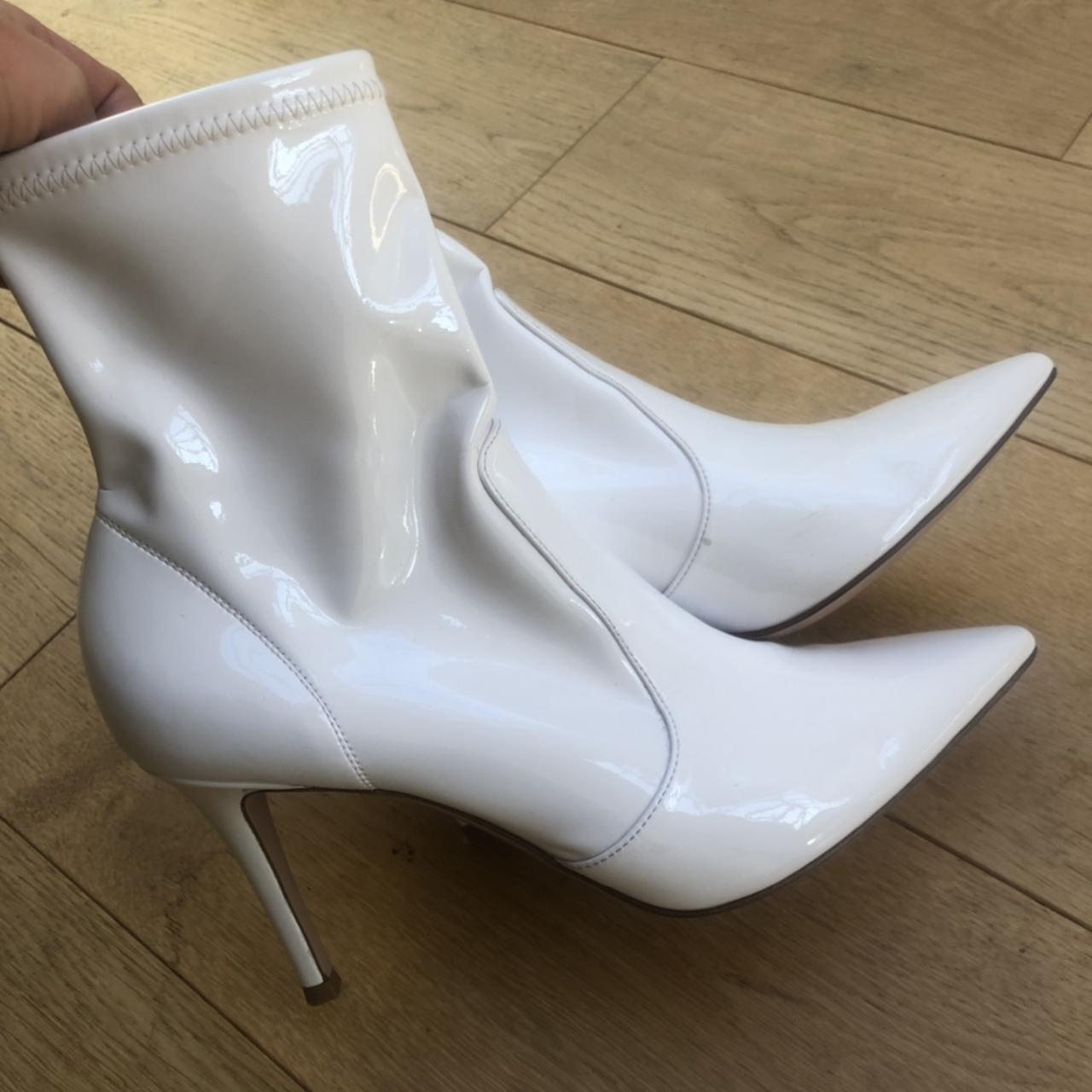 Gianvitto Rossi white patent shoes size 37 really... - Depop