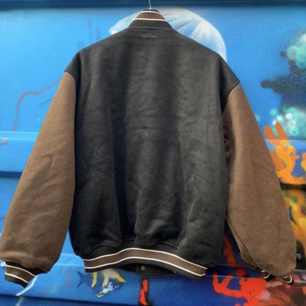 Urban Outfitters Men's Black and Brown Jacket | Depop