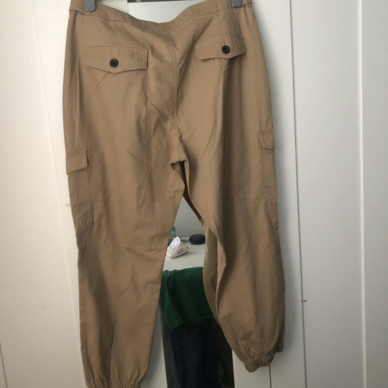 Primark Beige Cargo Pants Size 14 In very good... - Depop