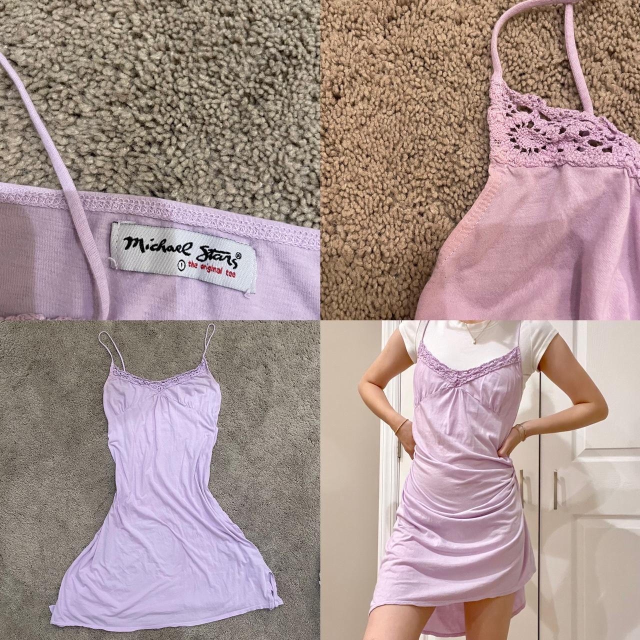 Pastel Purple Lace Midi Slip Dress Free... - Depop