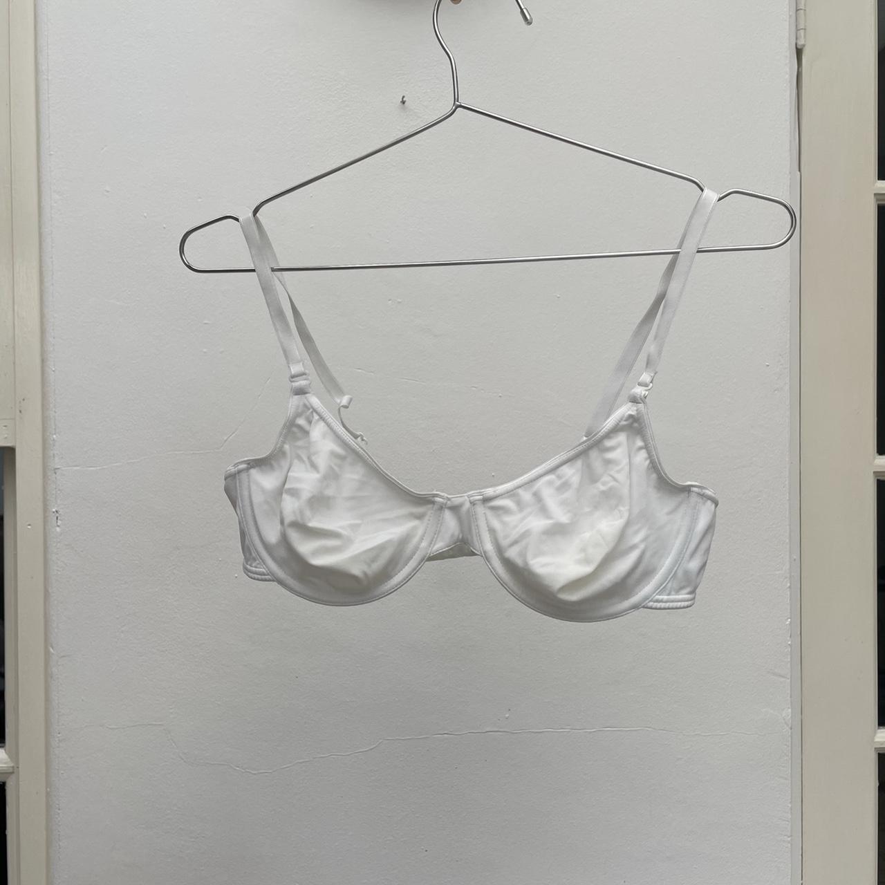 Vintage 90s palmers white mesh underwire bra Size... - Depop