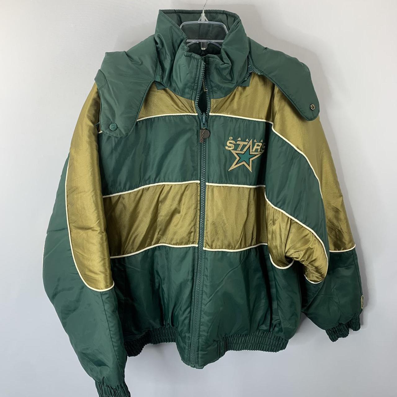 💛💚 Vintage 90's Pro Player Dallas Stars Green And... - Depop