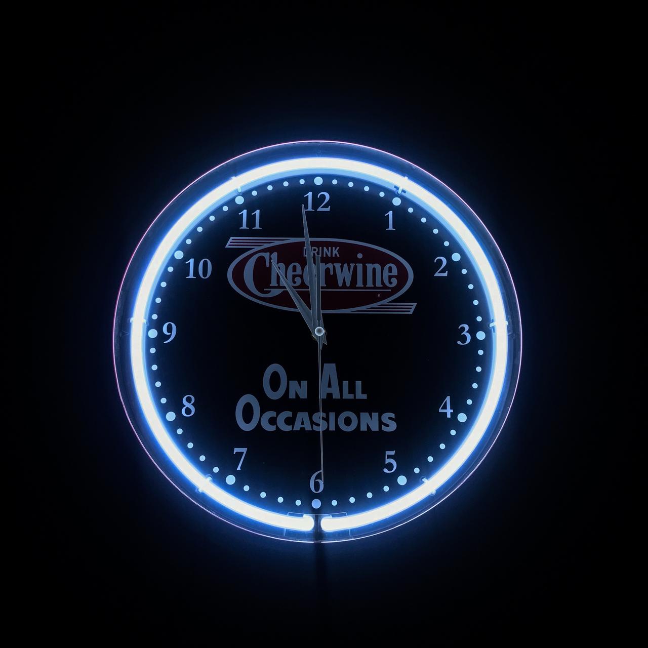 Cheerwine Neon Clock Condition 10/10 If you have any... - Depop