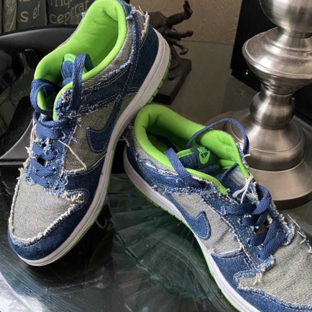 distressed denim Nike Hulk sp dunks from... - Depop