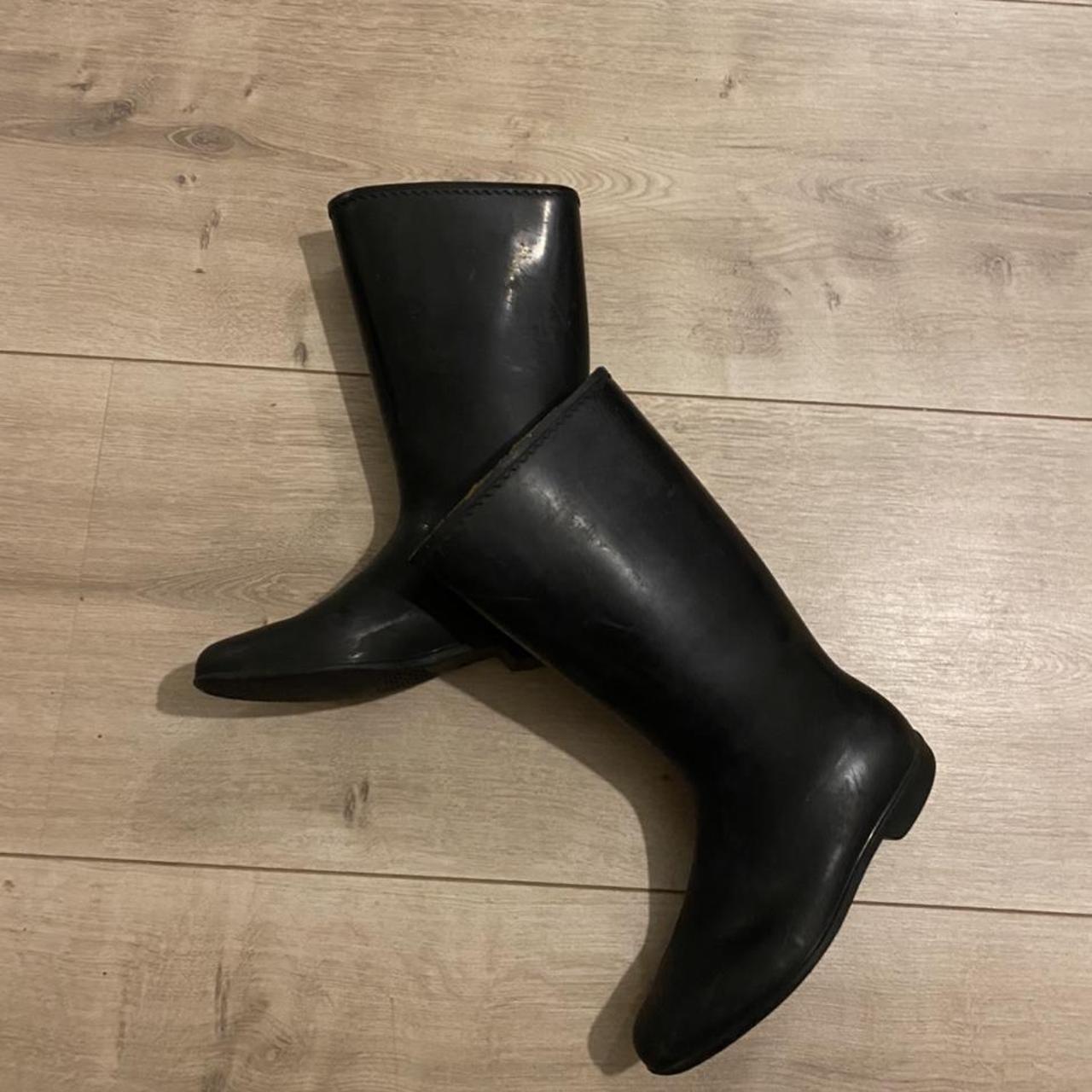 Genuine vintage 1960’s rubber wellington boots, good... - Depop