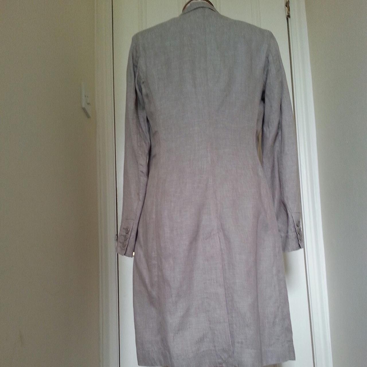 H&M Hennes Collection beige linen long jacket /... - Depop