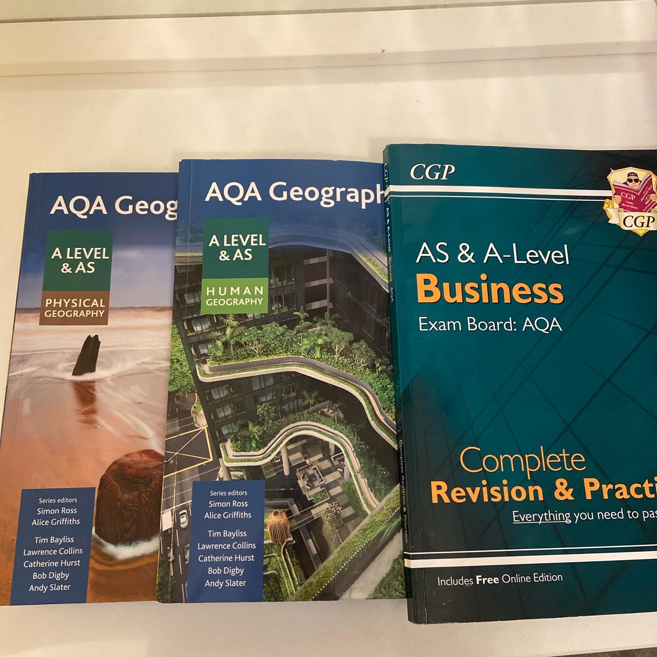 Alevels business book CGP-£8 Geography Alevels AQA... - Depop