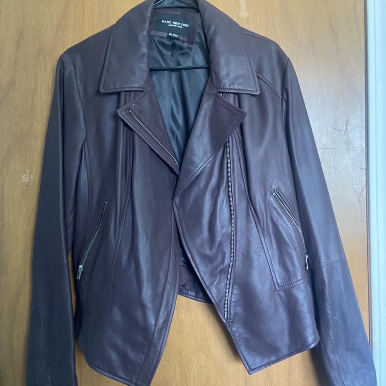 Andrew Marc leather jacket! BRAND NEW/ WORN 1x... - Depop