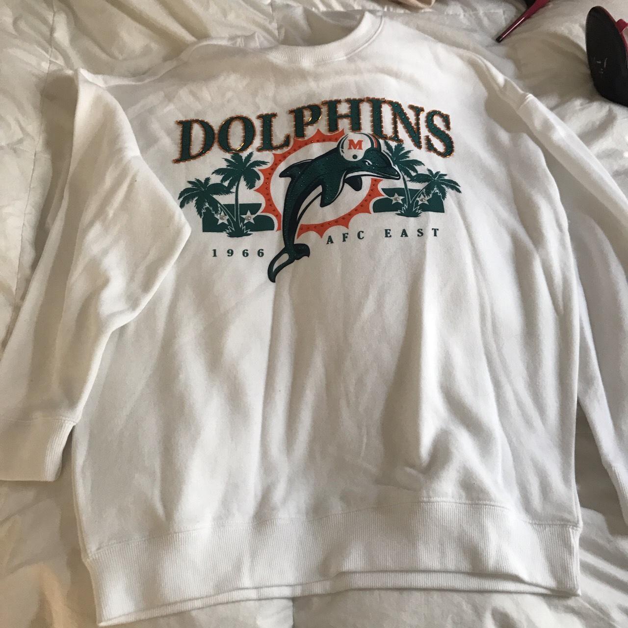 Fashion Miami dolphins jumper 🐬 NFL size small but... - Depop