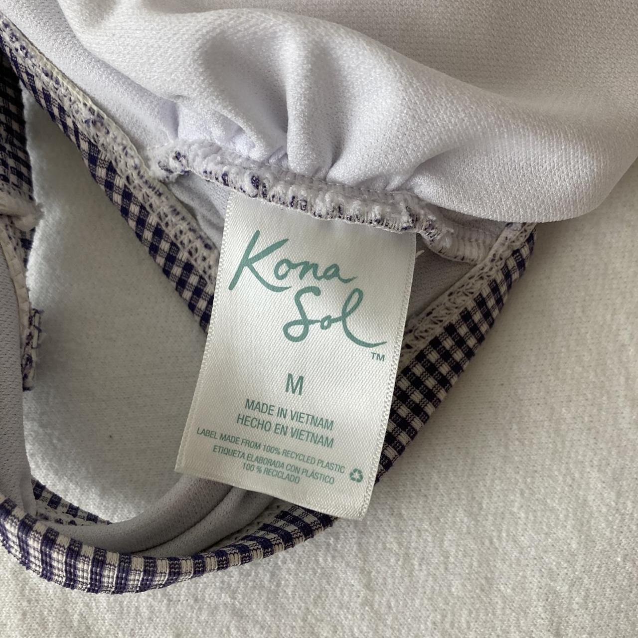 Target Women's Blue and White Bikini-and-tankini-tops | Depop