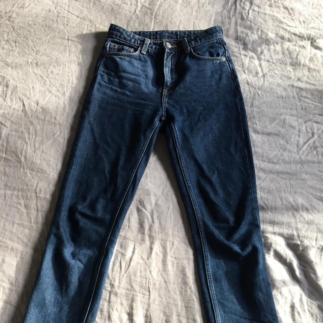 WEEKDAY SEATTLE WIN BLUE HIGH WAISTED TAPERED JEANS... - Depop