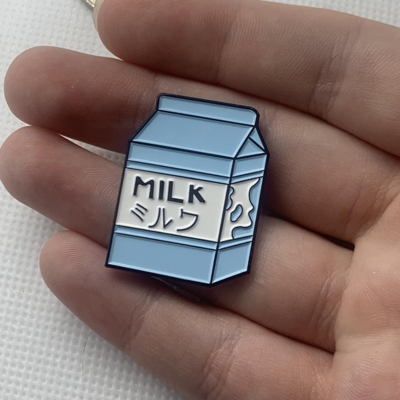 Milk enamel pin brand new Japan anime - Depop