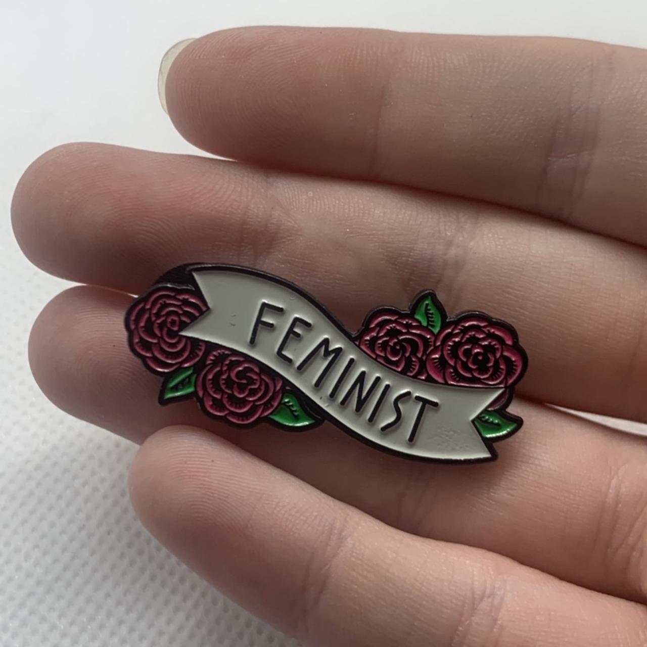 Feminist women empowerment enamel pin Brand new... - Depop