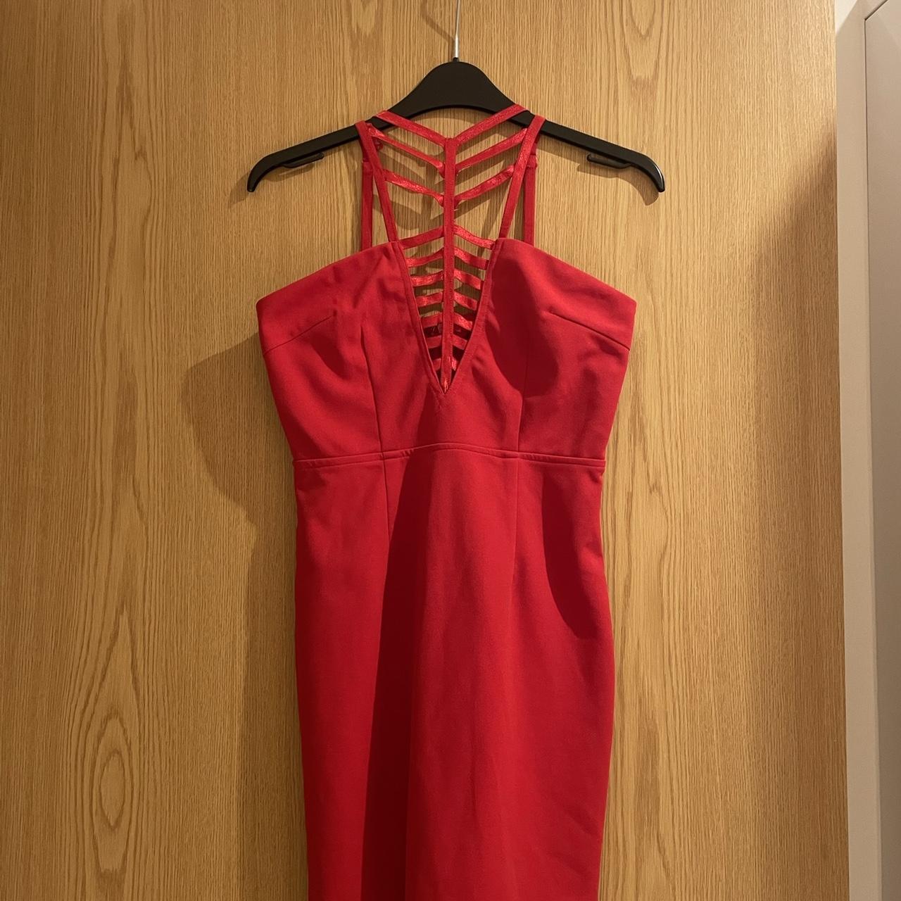 Missguided Red Bodycon Dress Size 8 Worn once on... - Depop