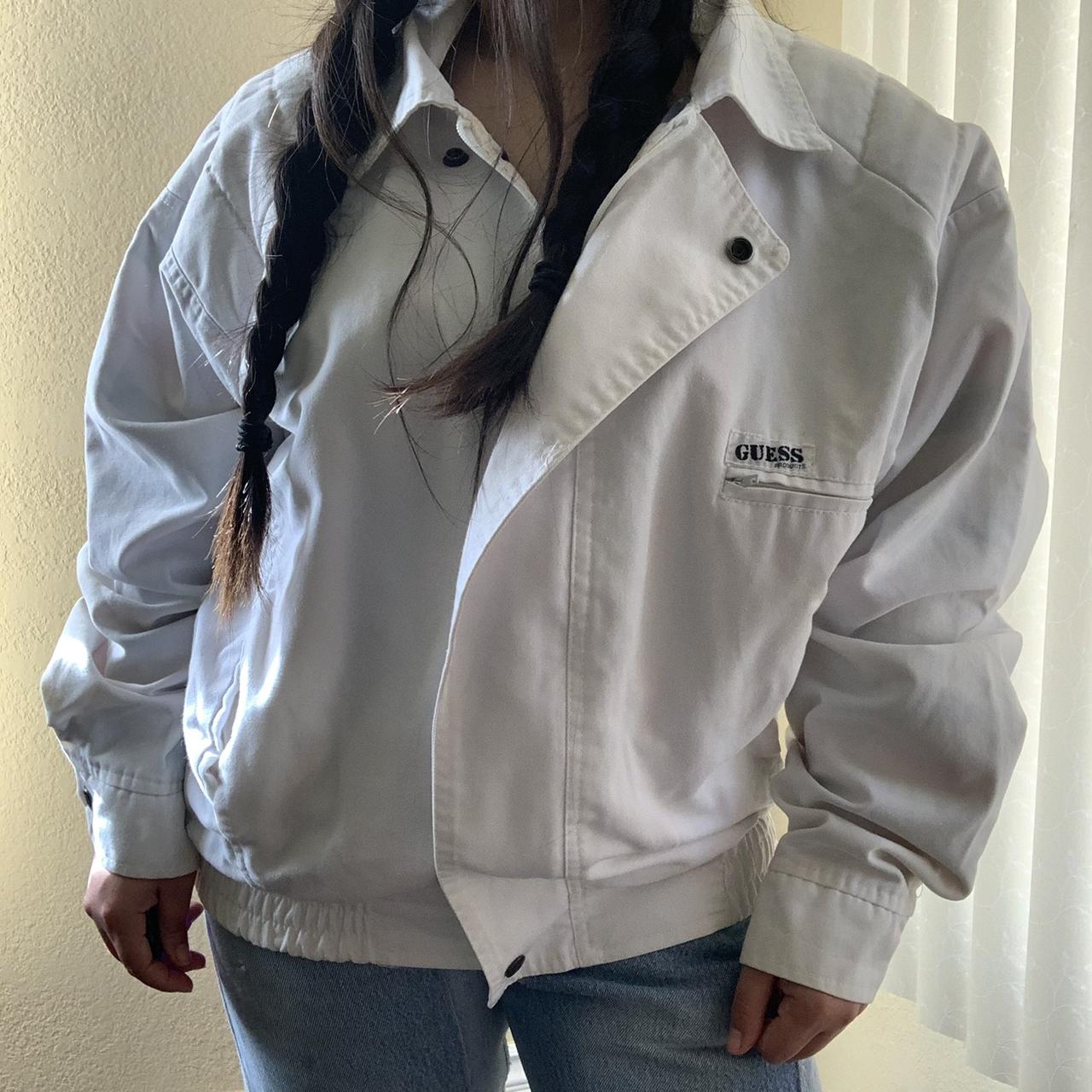 Guess Women's White Jacket | Depop