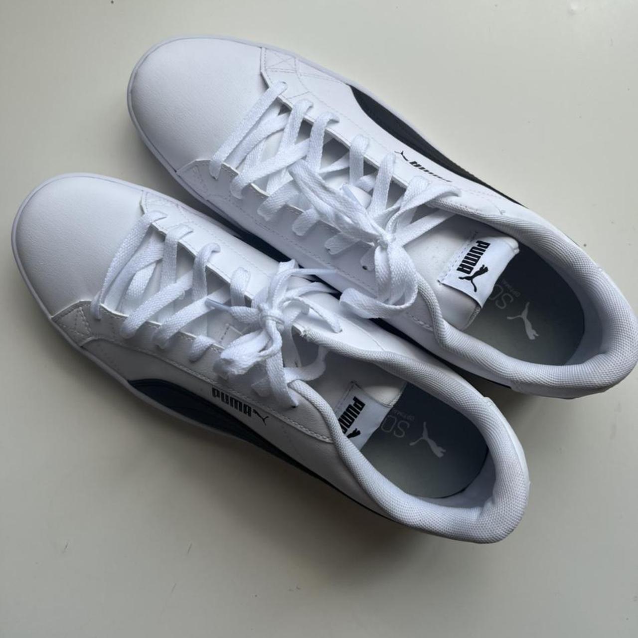 New puma soft foam plus white shoes - Depop