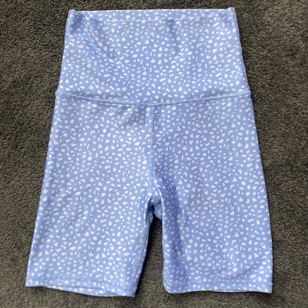 Cotton on Body Blue patterned bike shorts Size... - Depop