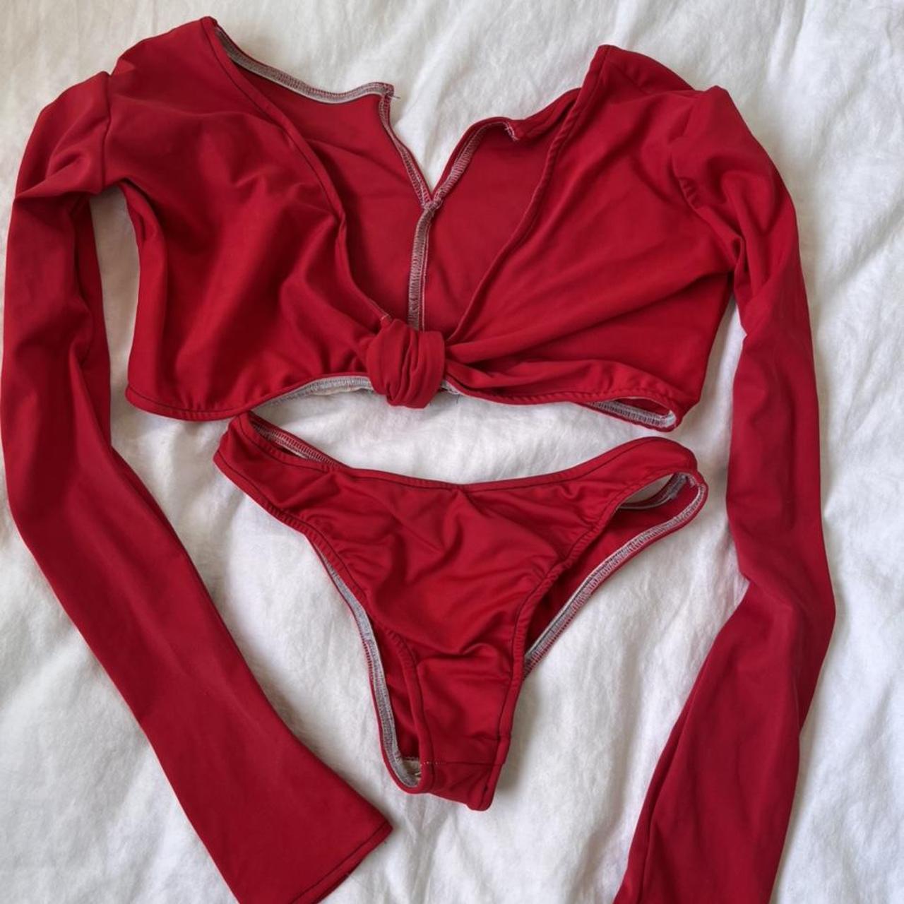 Womens Red Bikinis And Tankini Sets Depop