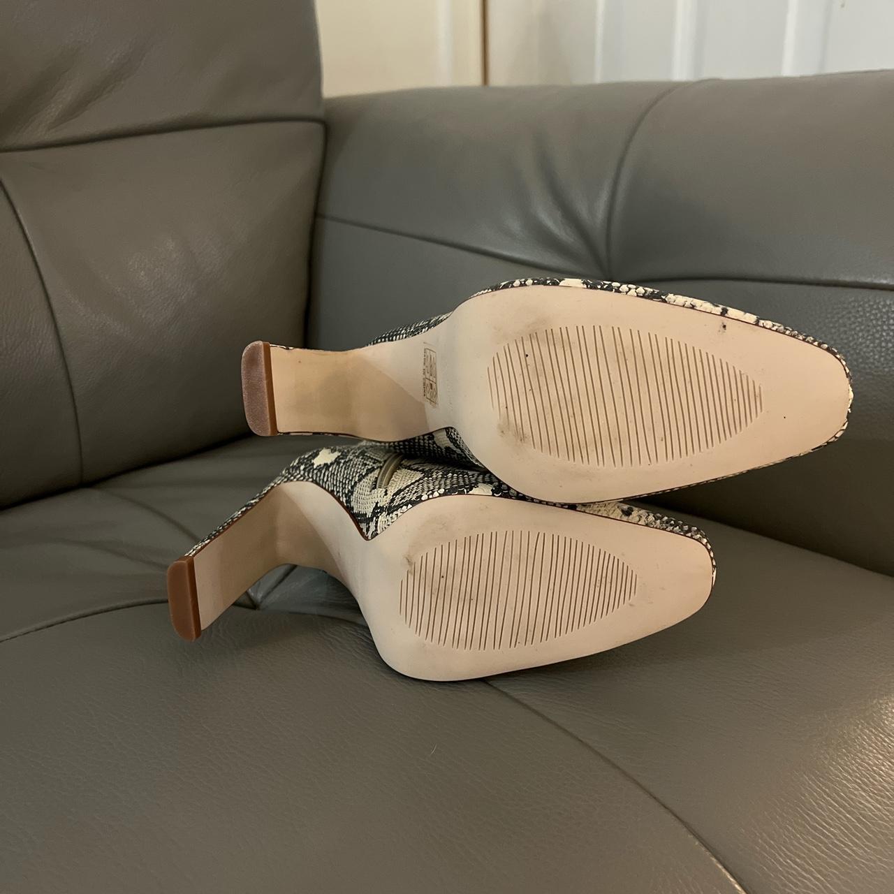 PrettyLittleThing faux snakeskin boots 🤍 - zip up -... - Depop