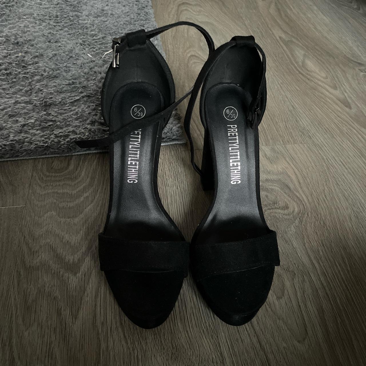 Pretty little thing size 6 black heels. Never been... - Depop