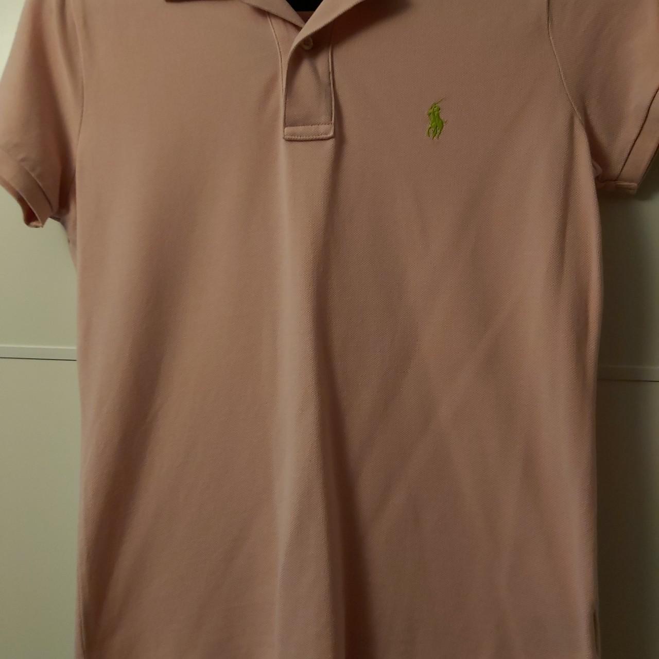Baby pink polo shirt Colour is slightly brighter... - Depop
