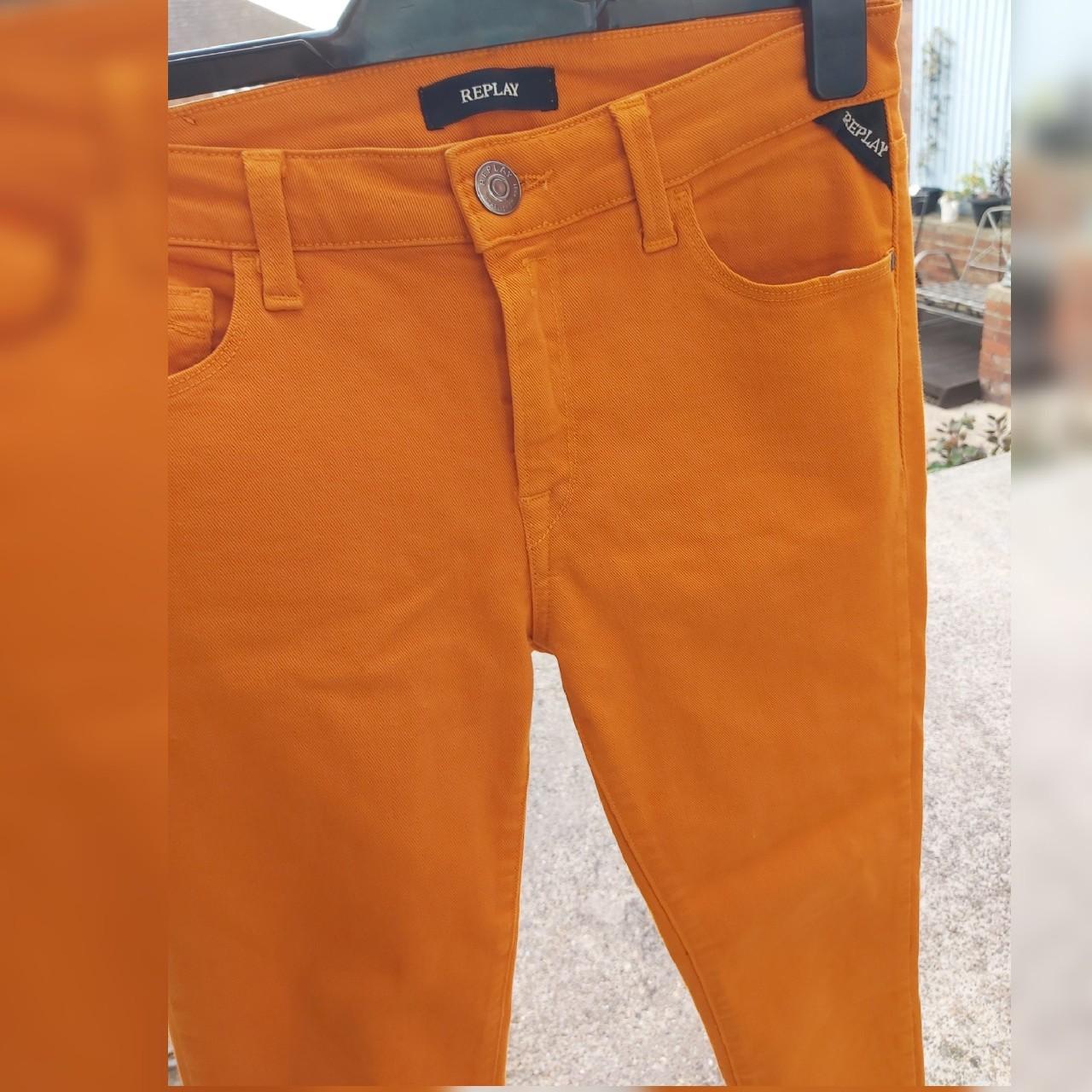 Replay Women's Orange Jeans | Depop