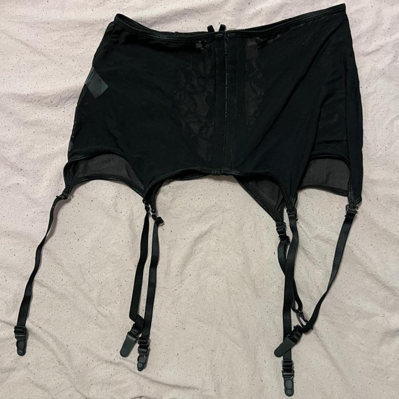 garter belt •see-through •6 straps •clips on the... - Depop