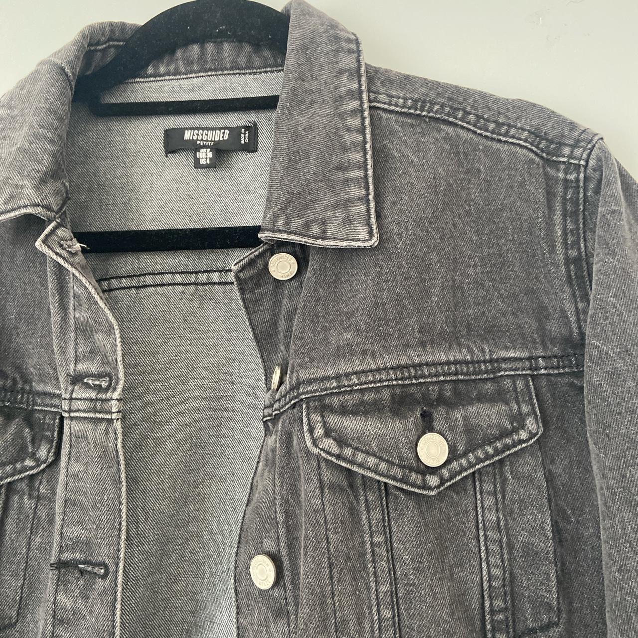 Black Missguided denim jacket, RRP £30. Worn a... - Depop