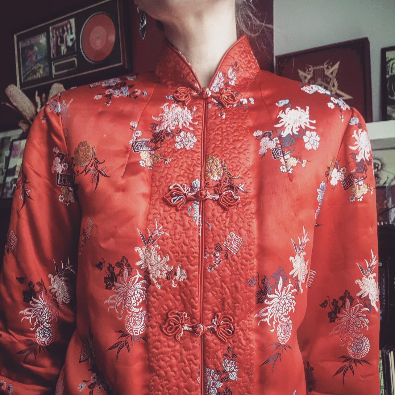 Vintage authentic Chinese Mein Lap rayon jacket in a... - Depop