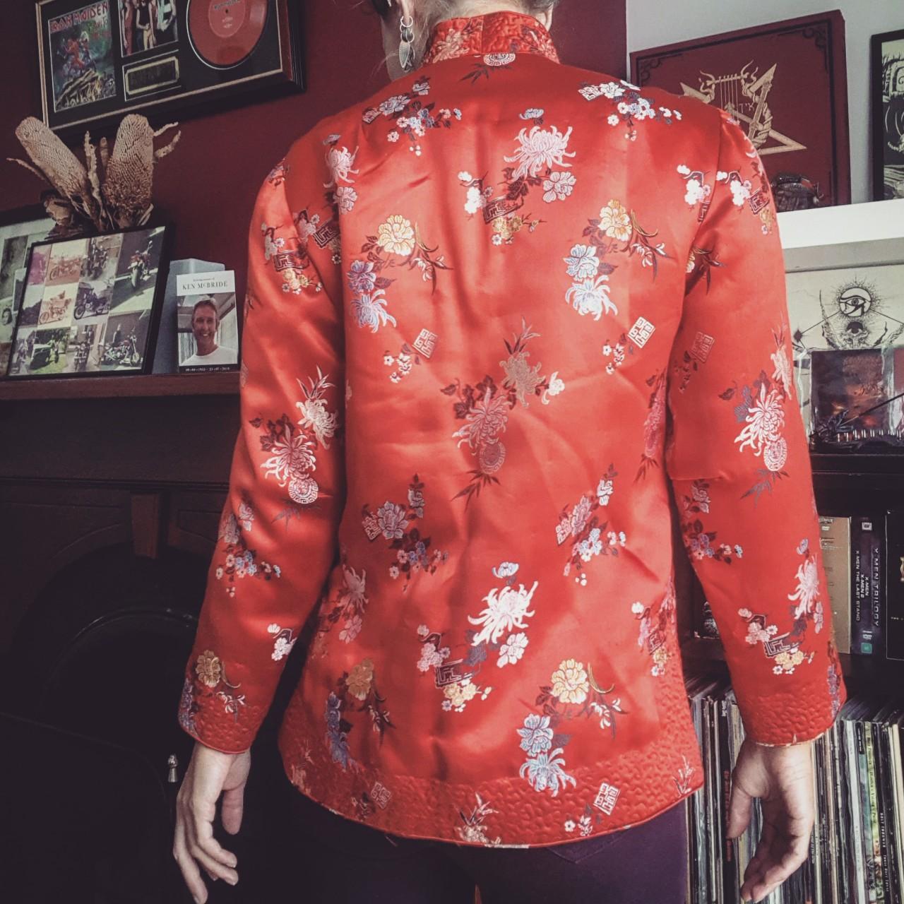 Vintage authentic Chinese Mein Lap rayon jacket in a... - Depop