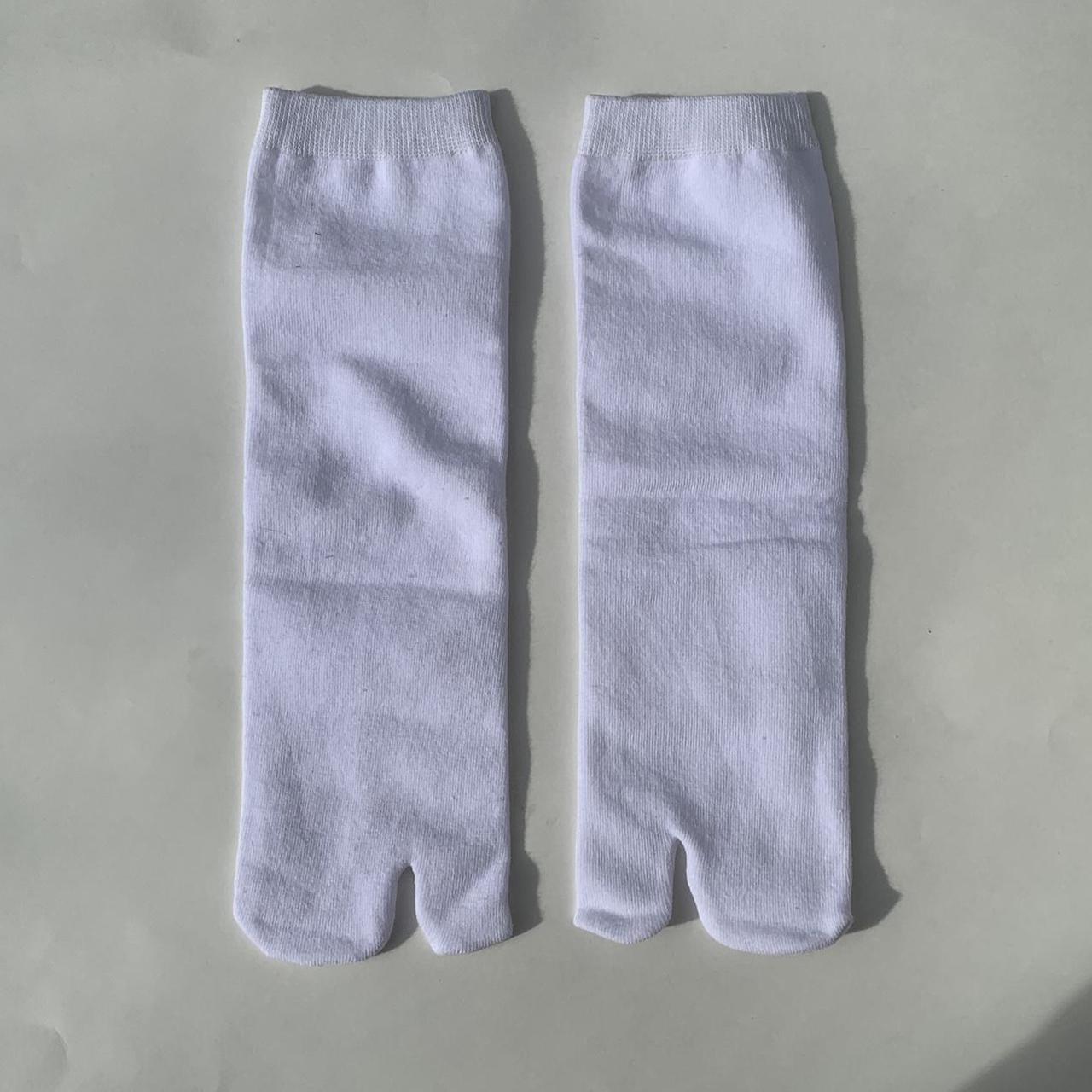 Pure white Japanese style tabi socks Goes well with... - Depop