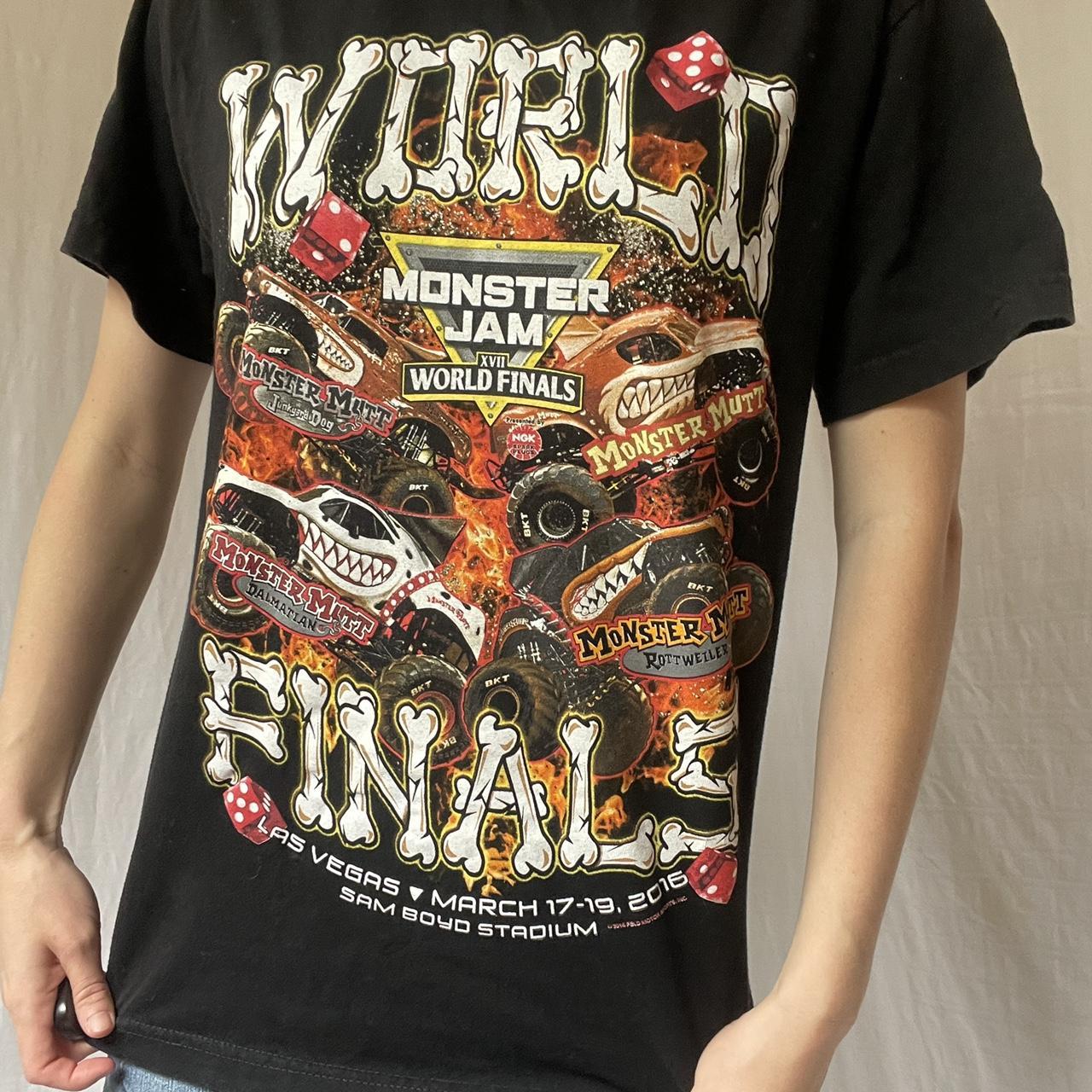 Monster truck teeshirt 🖤 thick black cotton tee with... - Depop