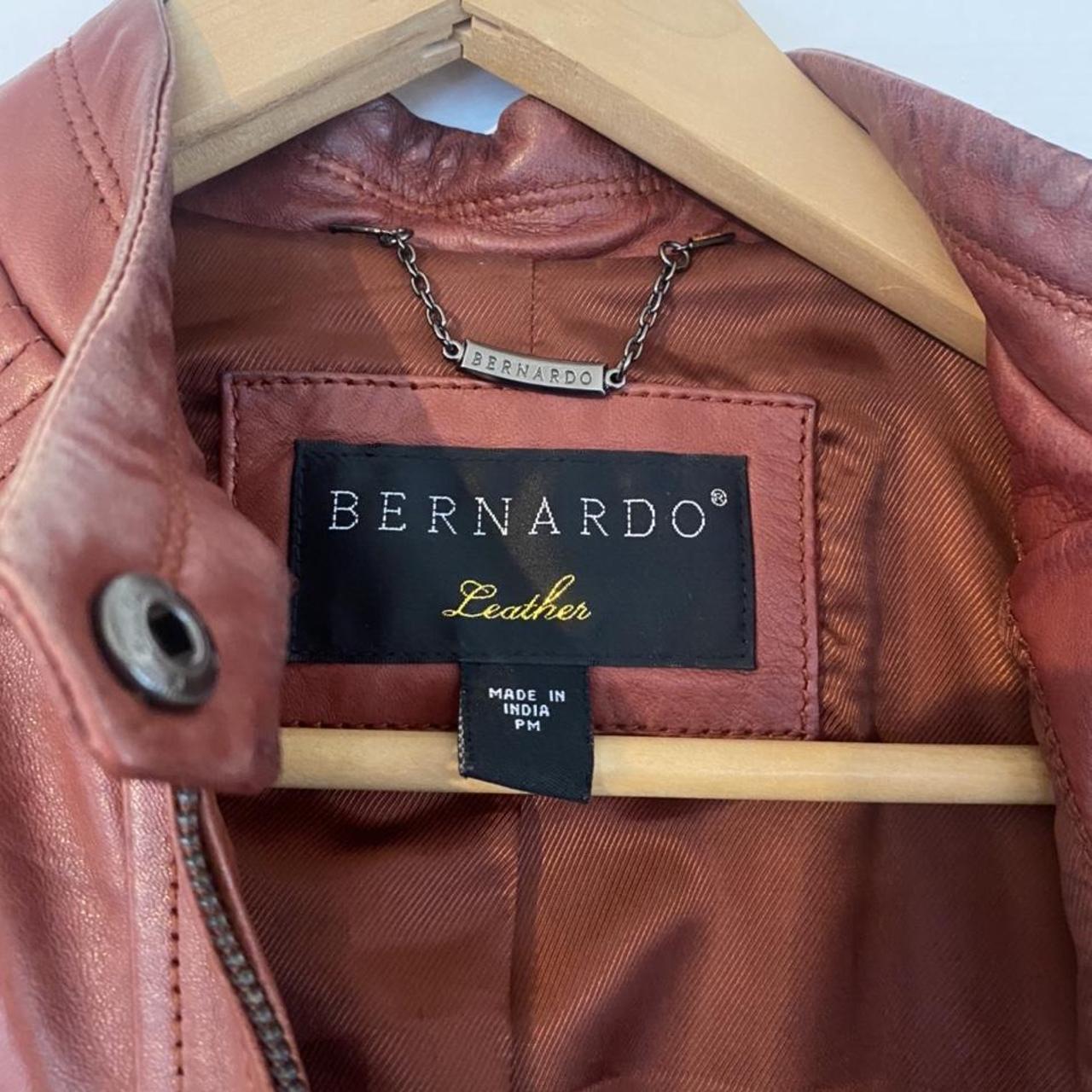 Bernardo Leather jacket 🤎 genuine leather moto style... - Depop