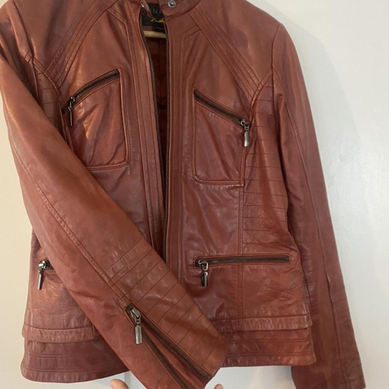 Bernardo Leather jacket 🤎 genuine leather moto style... - Depop
