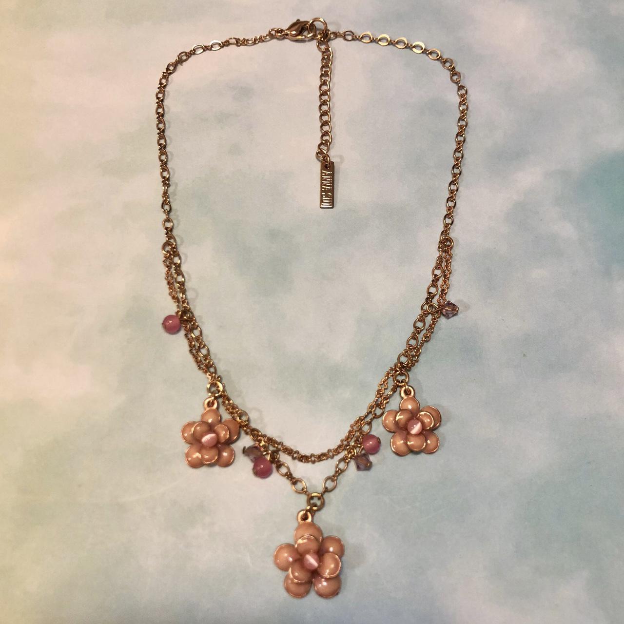 [🌸RARE] ANNA SUI Enamel Flower Necklace (FREE... - Depop