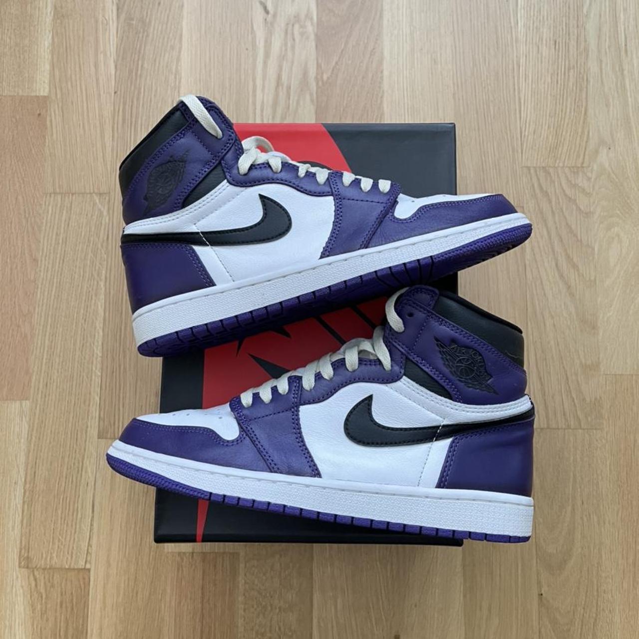Jordan 1 high court purple trainers nike sneakers... - Depop