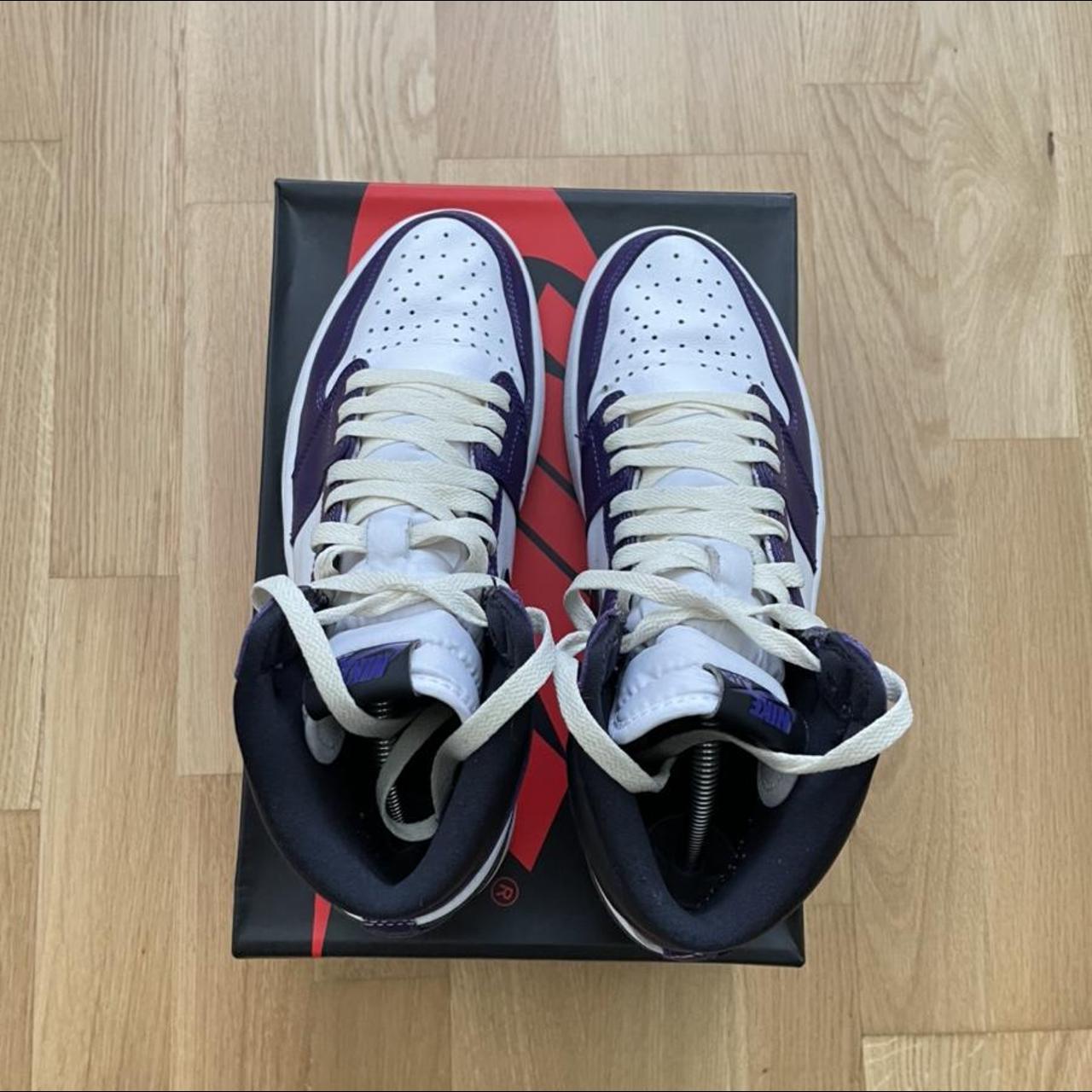 Jordan 1 high court purple trainers nike sneakers... - Depop