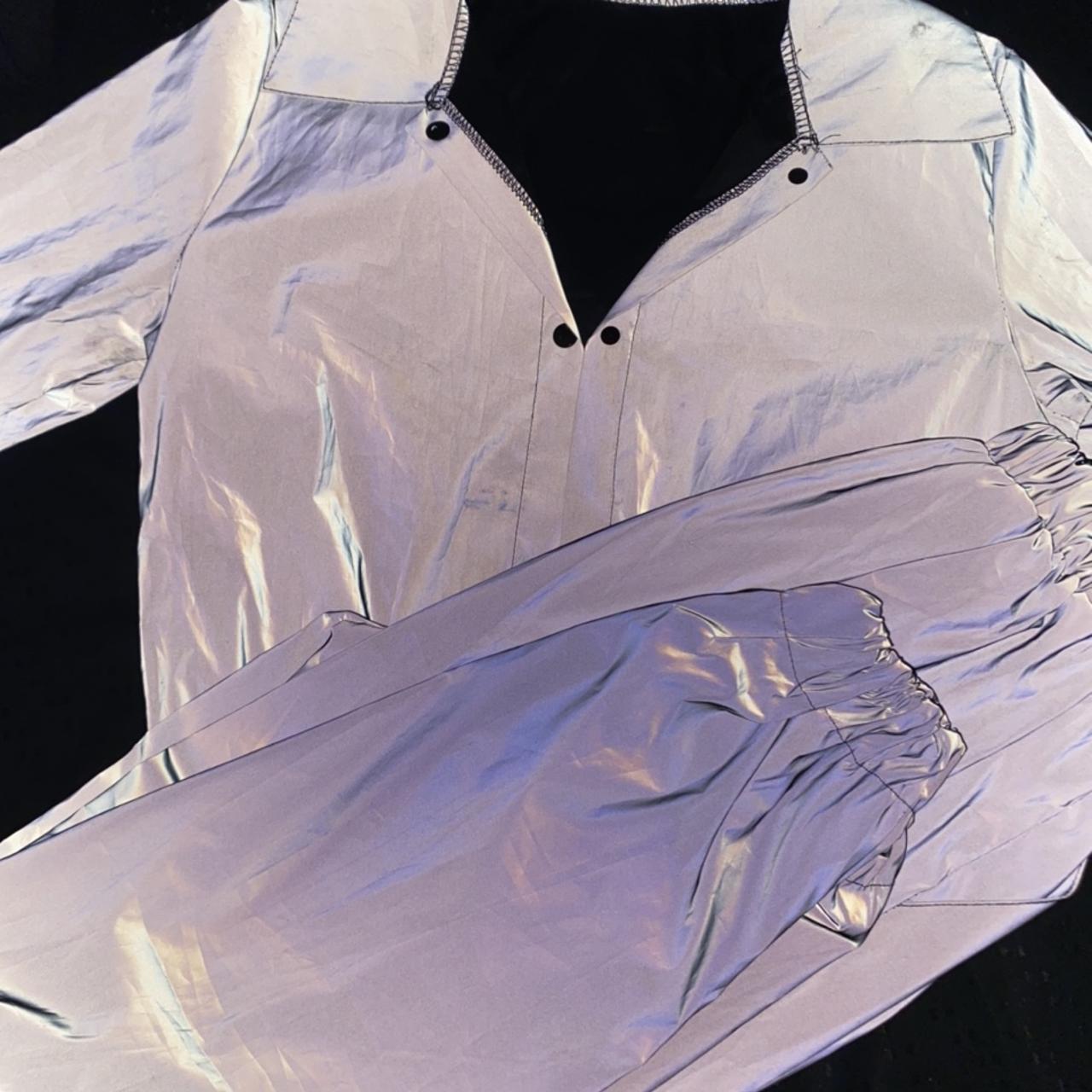 Reflective tracksuit , size 10 Perfect for a... - Depop