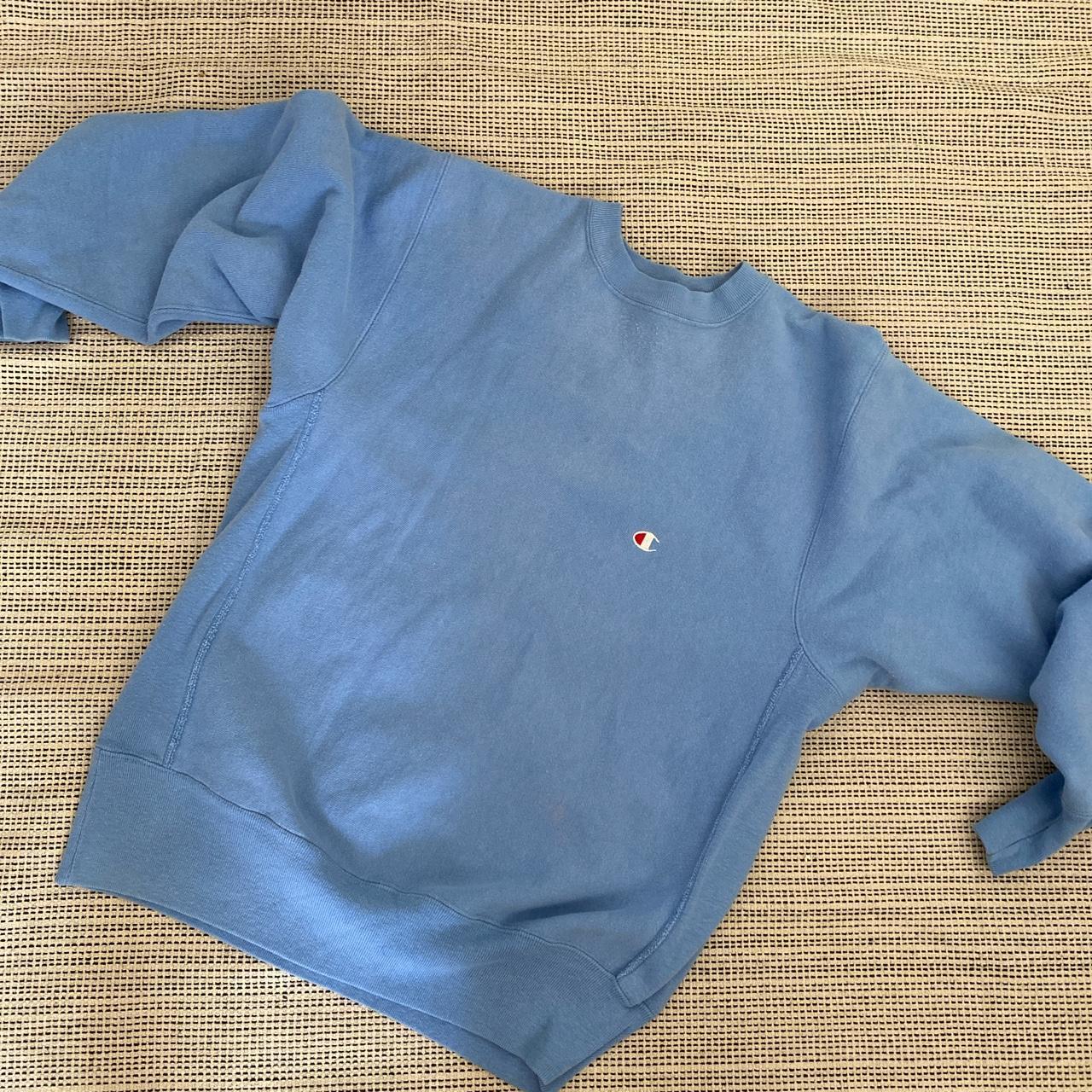 Champion powder blue reverse weave vintage made in... - Depop