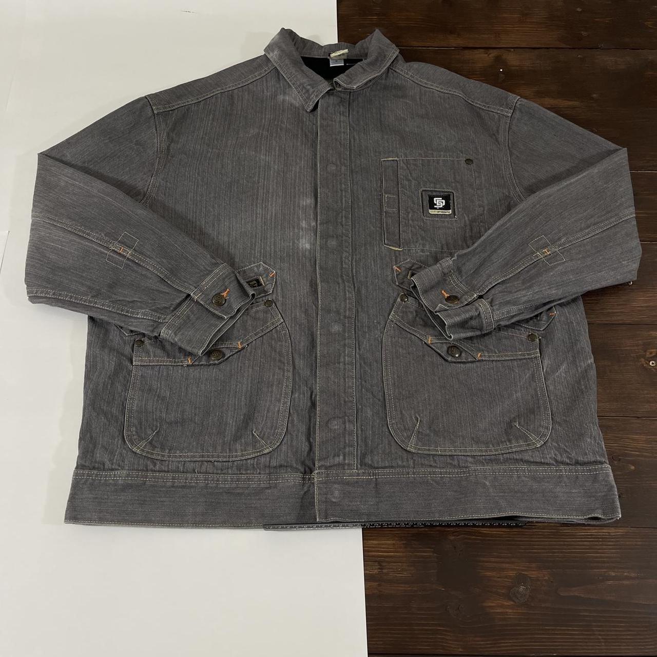 Vintage State Property Gray Denim Jacket Tagged... - Depop