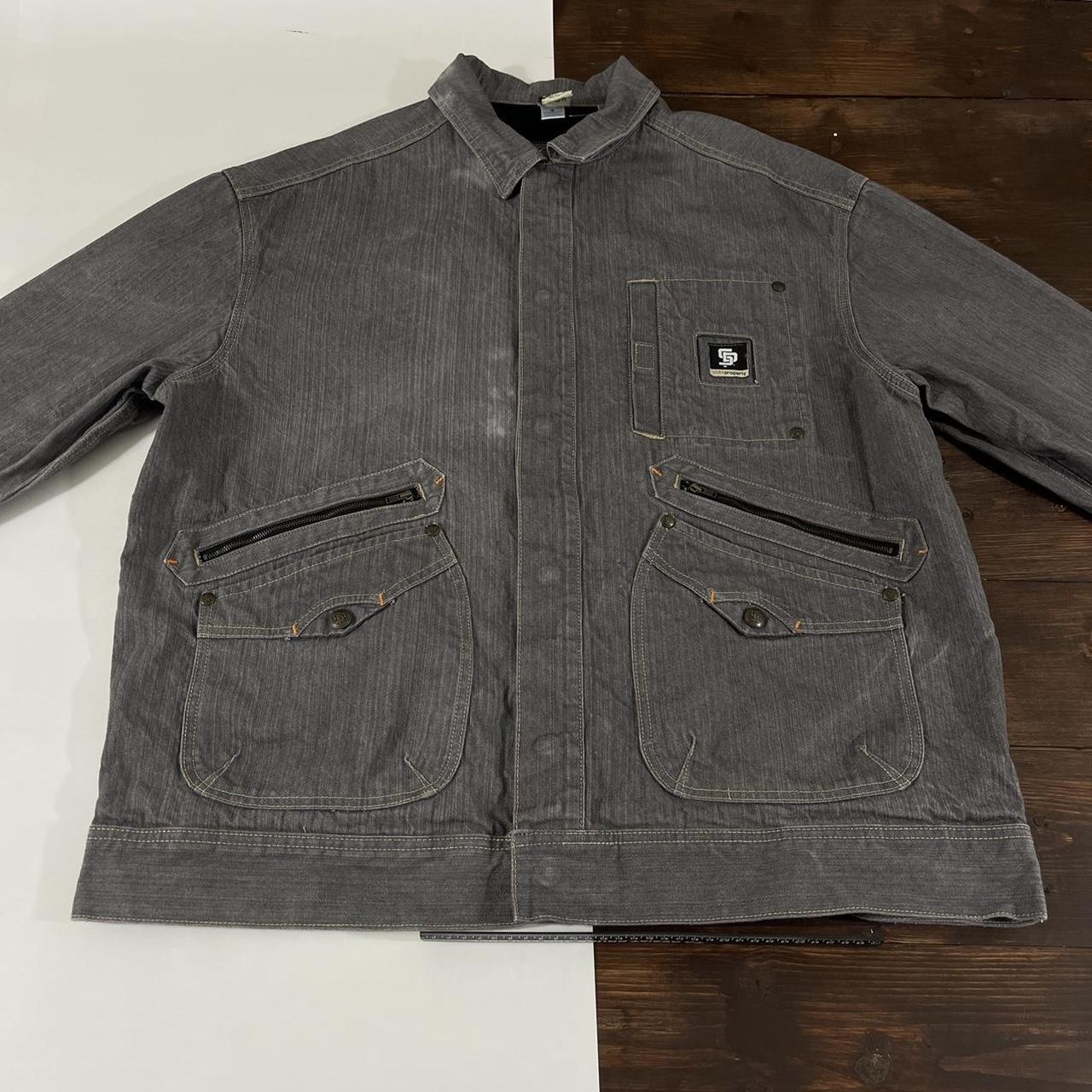 Vintage State Property Gray Denim Jacket Tagged... - Depop