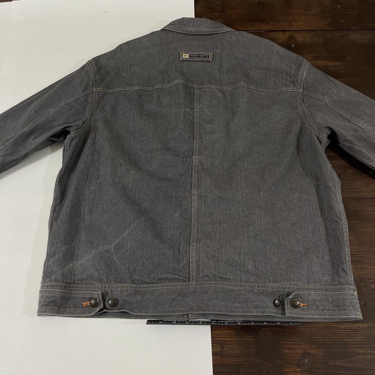 Vintage State Property Gray Denim Jacket Tagged... - Depop