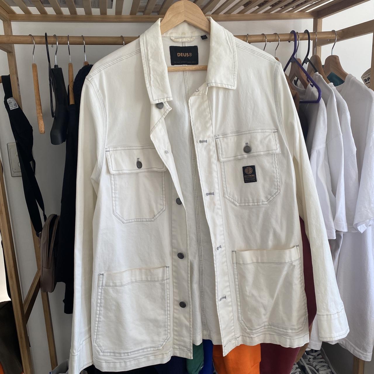 Deus Ex Machina mac work jacket in off-white Good... - Depop