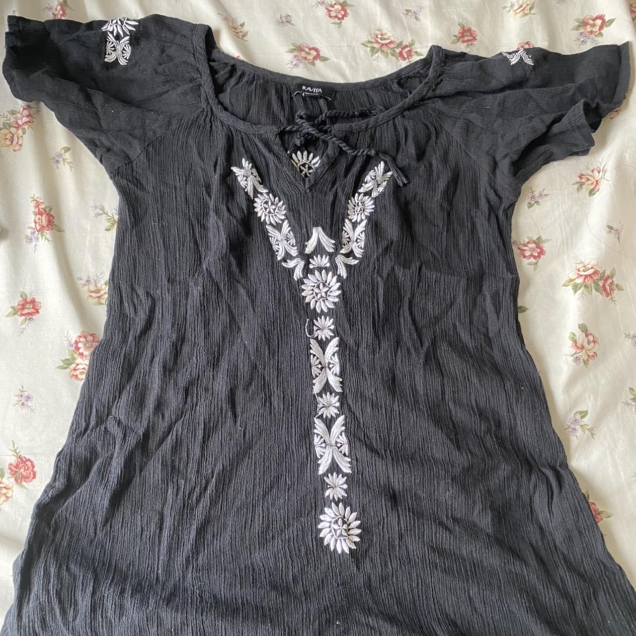 Raviya Black Boho Dress Size: Small Condition:... - Depop