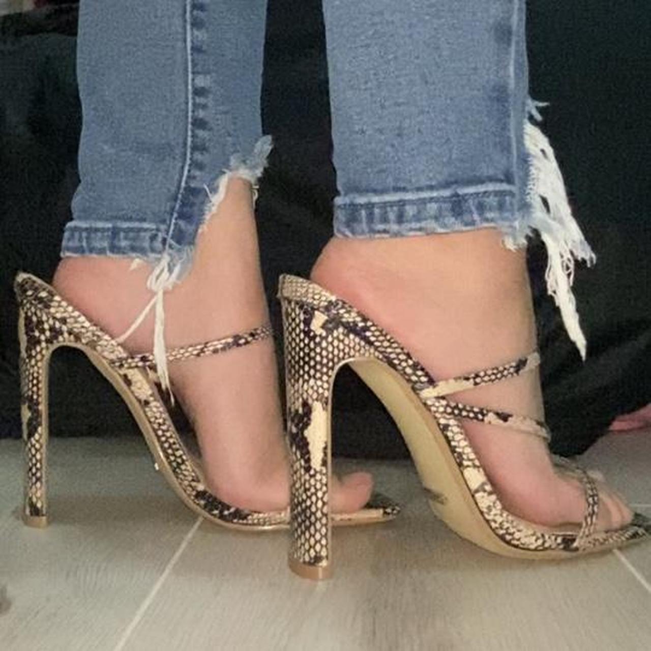 snake print heels • Billini • size au 6 / approx.... - Depop